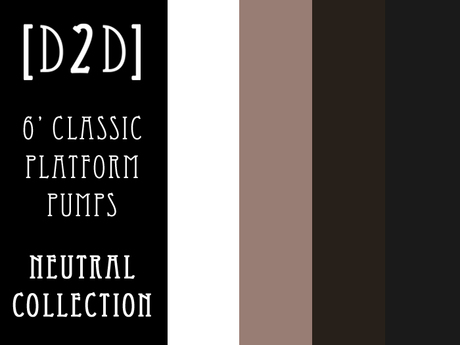 Second Life Marketplace - [D2D] 6' Classic Platform Pumps - Neutral ...